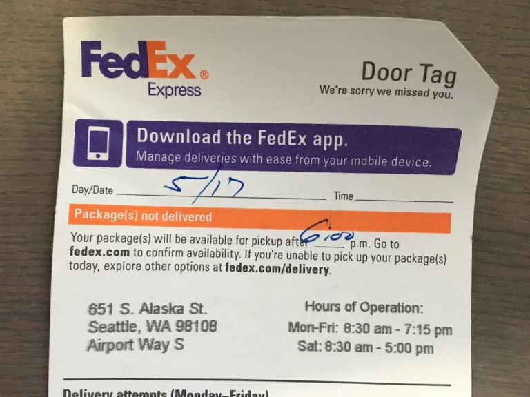 What Do I Do With A FedEx Door Tag Number 